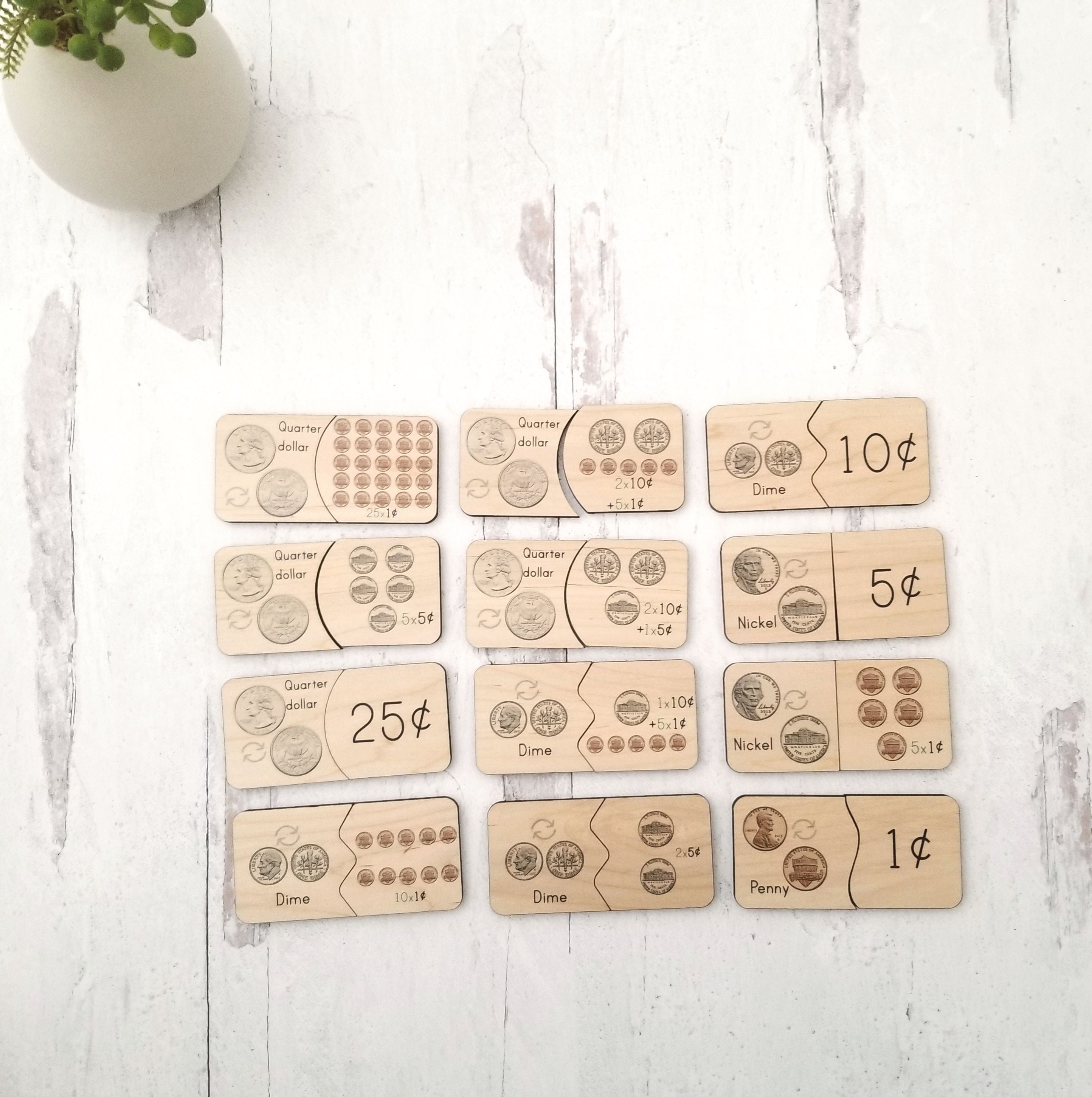 Coin equivalency puzzle - teach kids about money – MirusToys