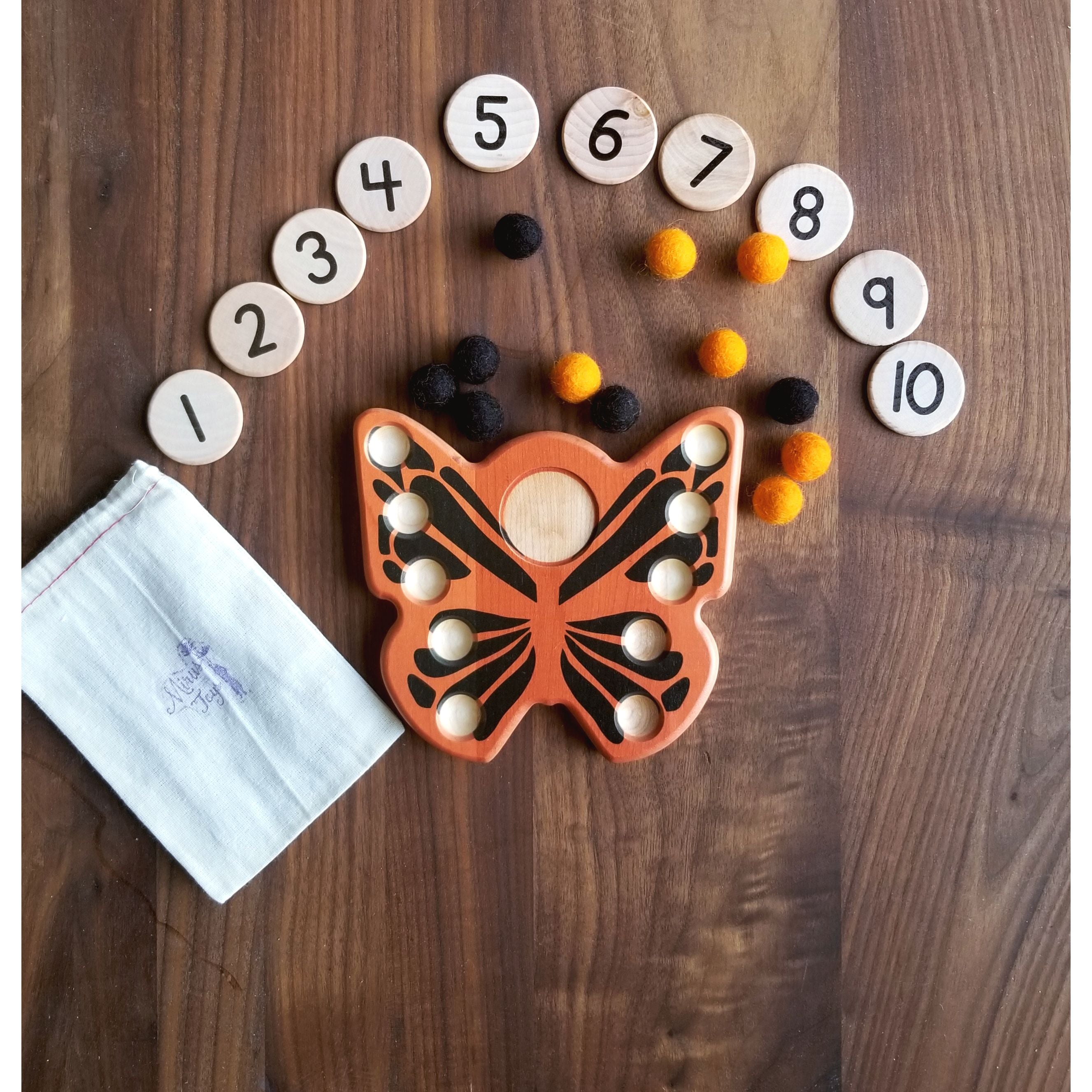 SECONDS/IMPERFECT Butterfly ten frame, Montessori ten frame – MirusToys