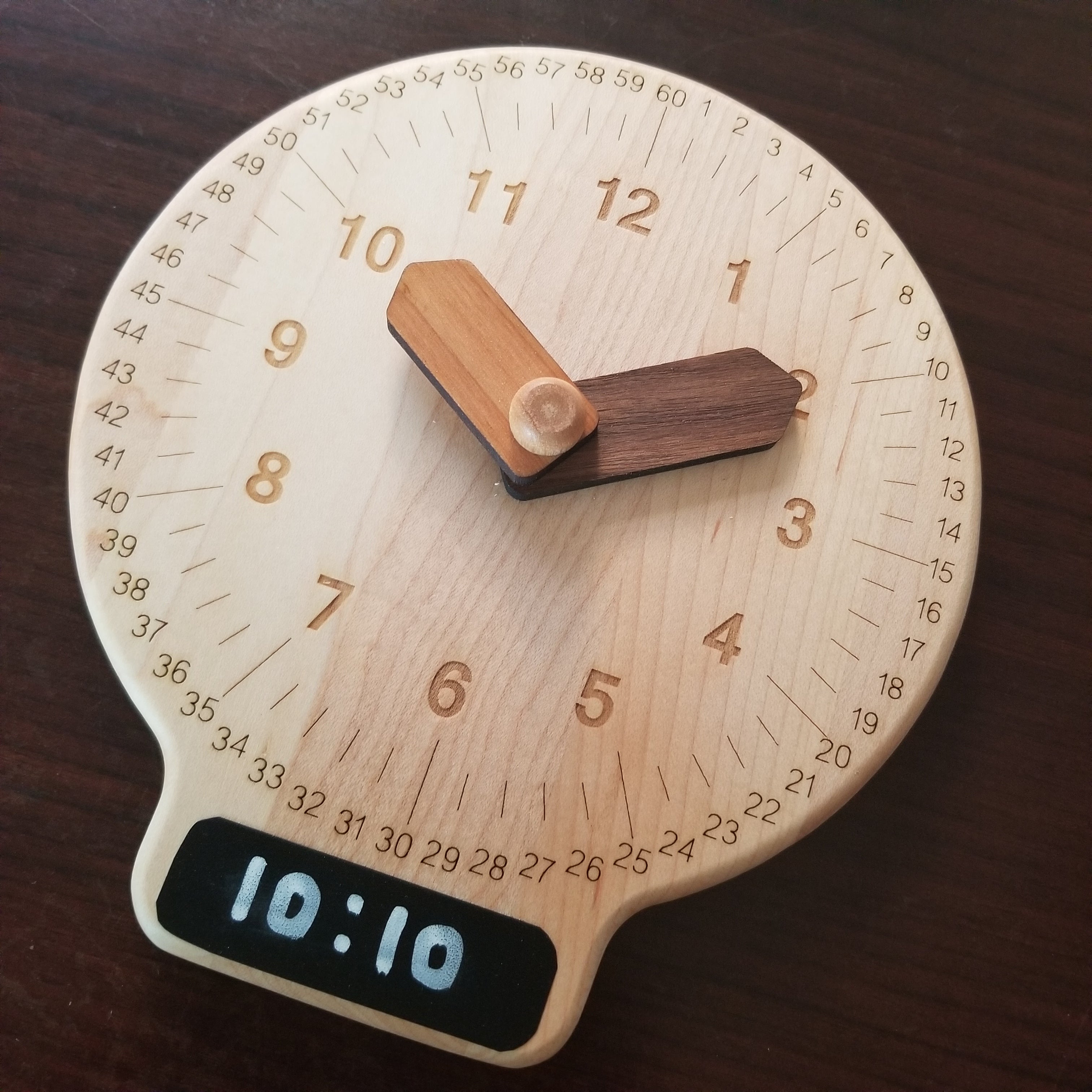 Analog to digital learning clock, Learn to tell time, Montessori clock ...