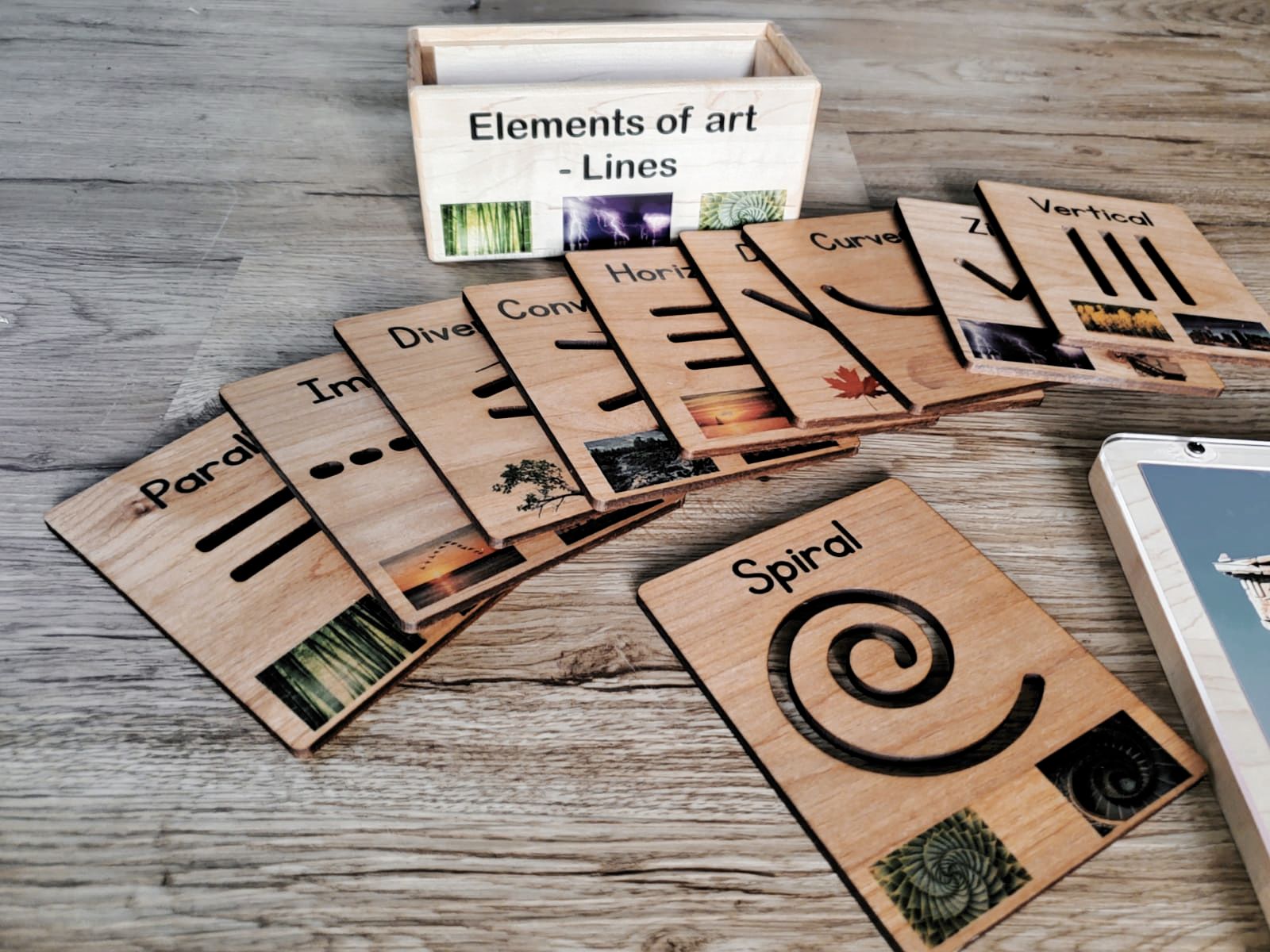 Elements of art - Types of lines - Montessori geometry - Art study ...