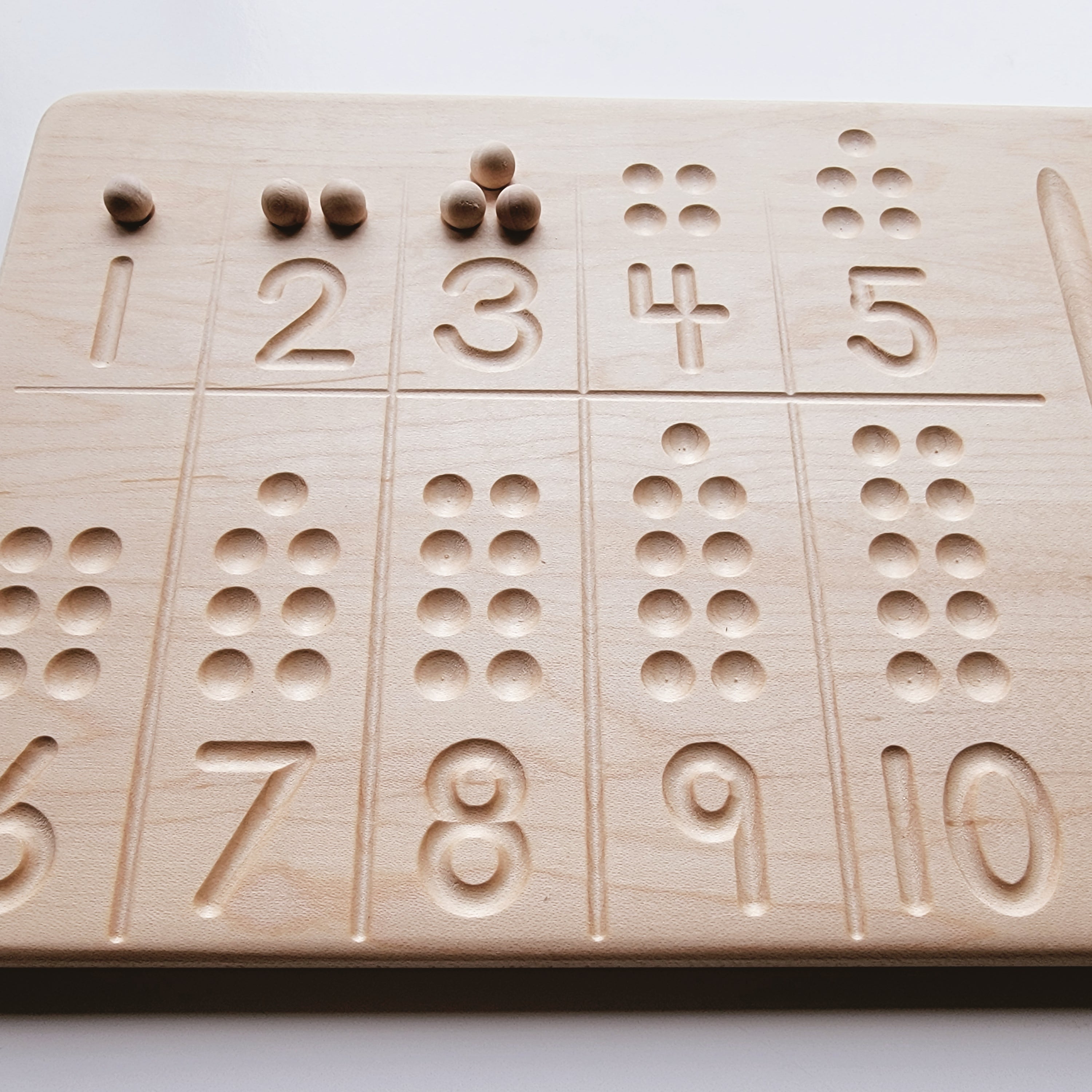 Reversible 1 to 10 Number tracing and counting board – MirusToys