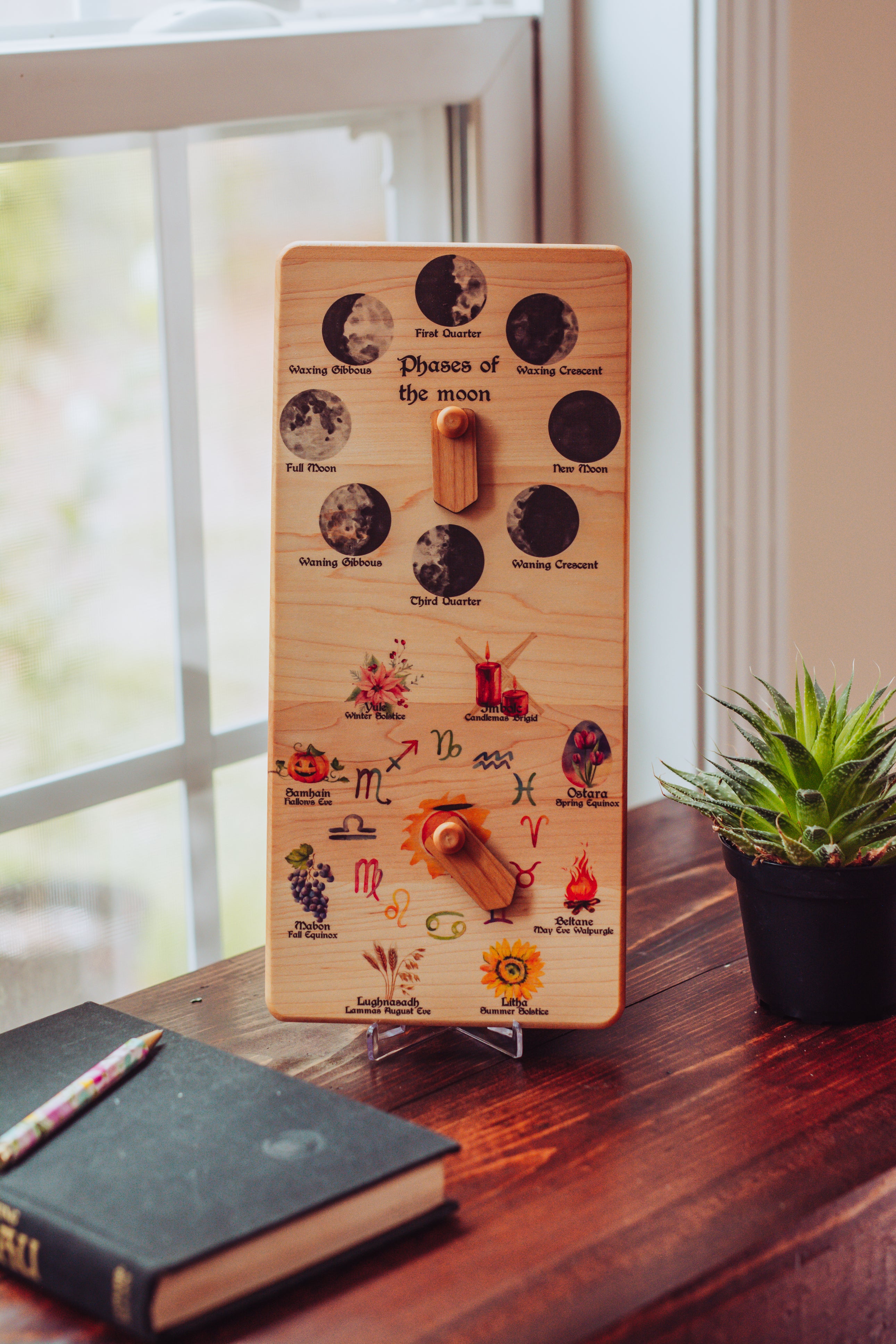 Wheel of the year - Pagan, wiccan celebration wheel - Moon phases whee ...