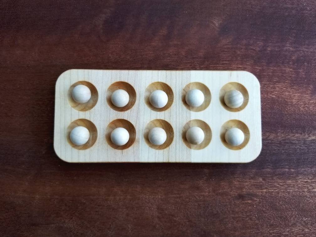 SECONDS/IMPERFECT Ten frame - wooden ten board - math manipulative- Mo ...