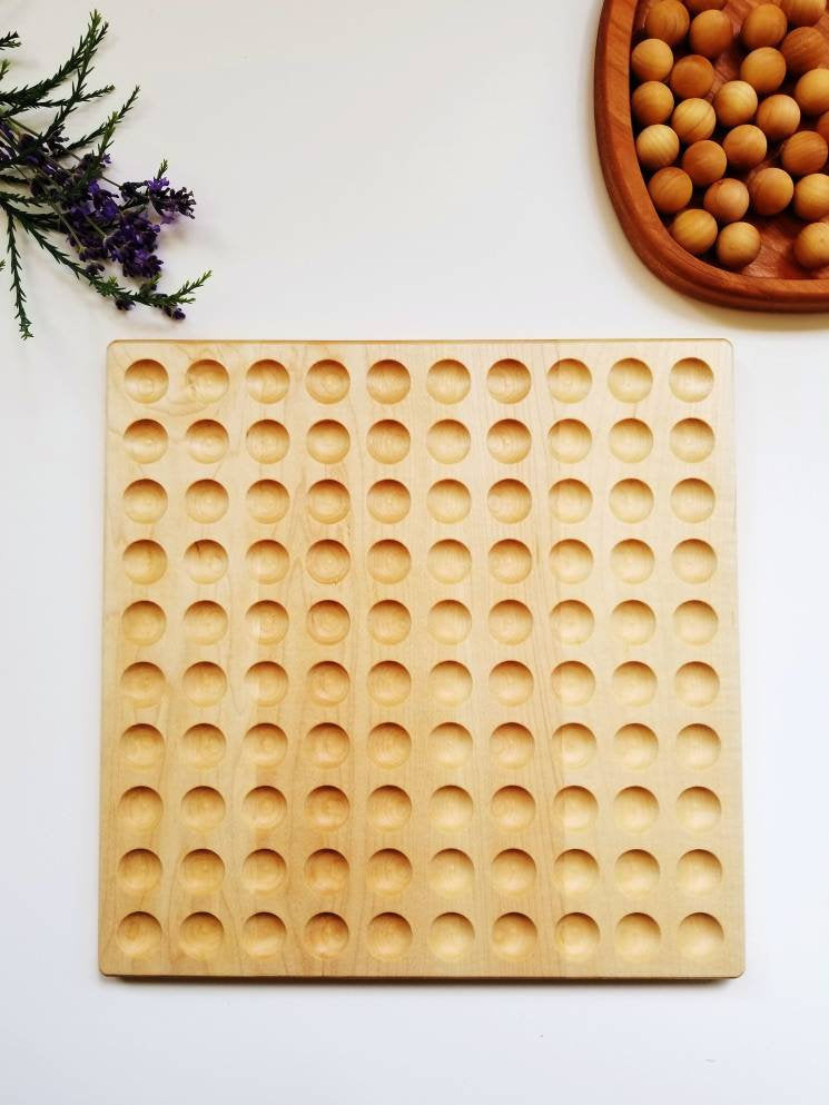 Hundred board - hundred frame - 100 board - counting board - Montessor ...