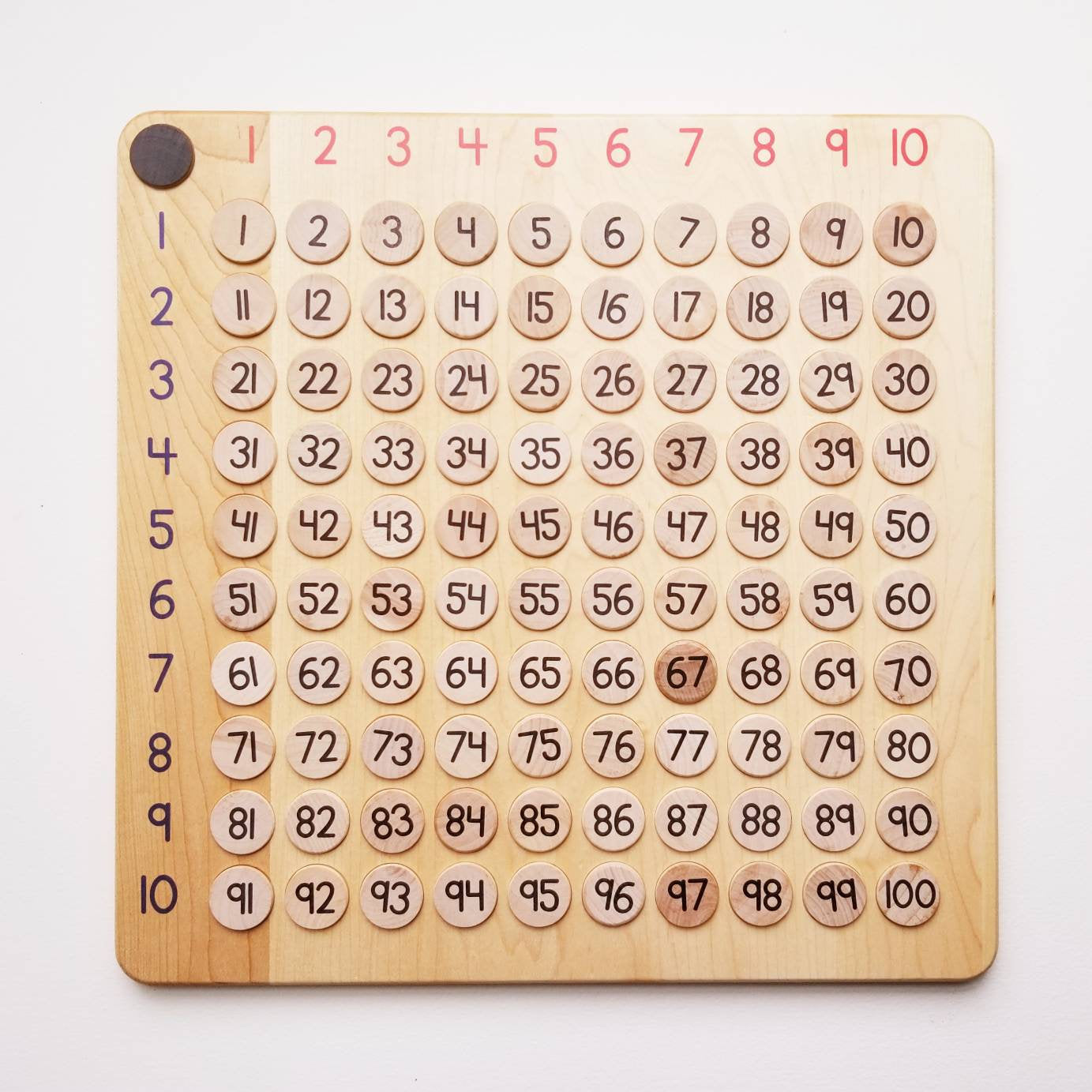Arithmetic board - multiplication board - Montessori materials – MirusToys