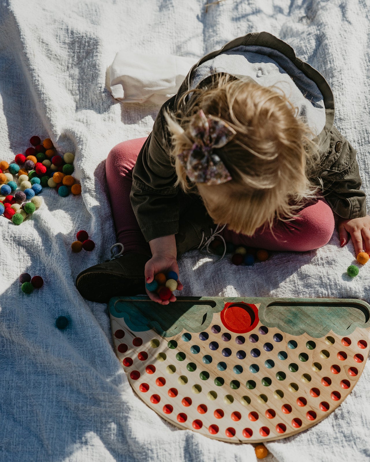 Rainbow with clouds - Color sorting toy - color matching - Montessori ...